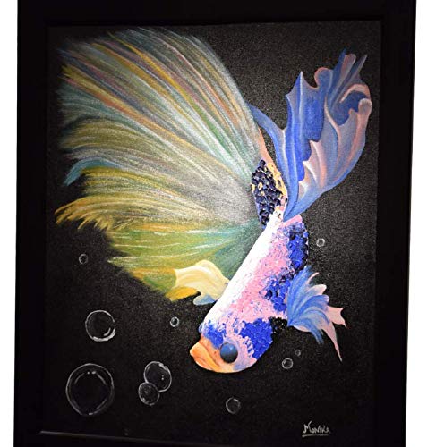 Monika's Artworld Hand Made Wall Art Fish"Colors" : Amazon.in: Home ...