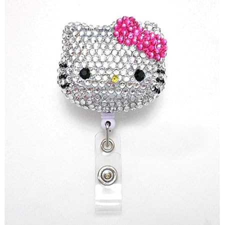 Amazon.com : 3D Hello Cutie Blinged Out Red Bow Kitty Inspired ...