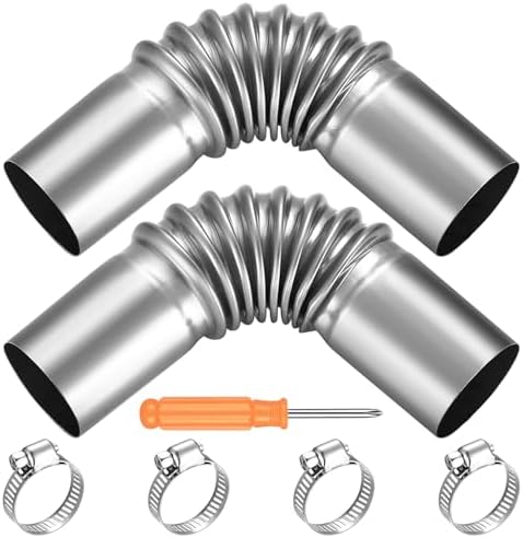 2 x Auxiliary Heater Exhaust Pipe Angle Connector, 25 mm Exhaust Hose ...