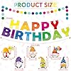 Amazon.com: Sinload 5 Pcs Gnome Happy Birthday Party Bunting Banner ...
