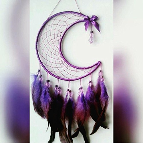 letscatchdreams Dream Catcher- Crescent Moon Luna Dream Catcher Half ...