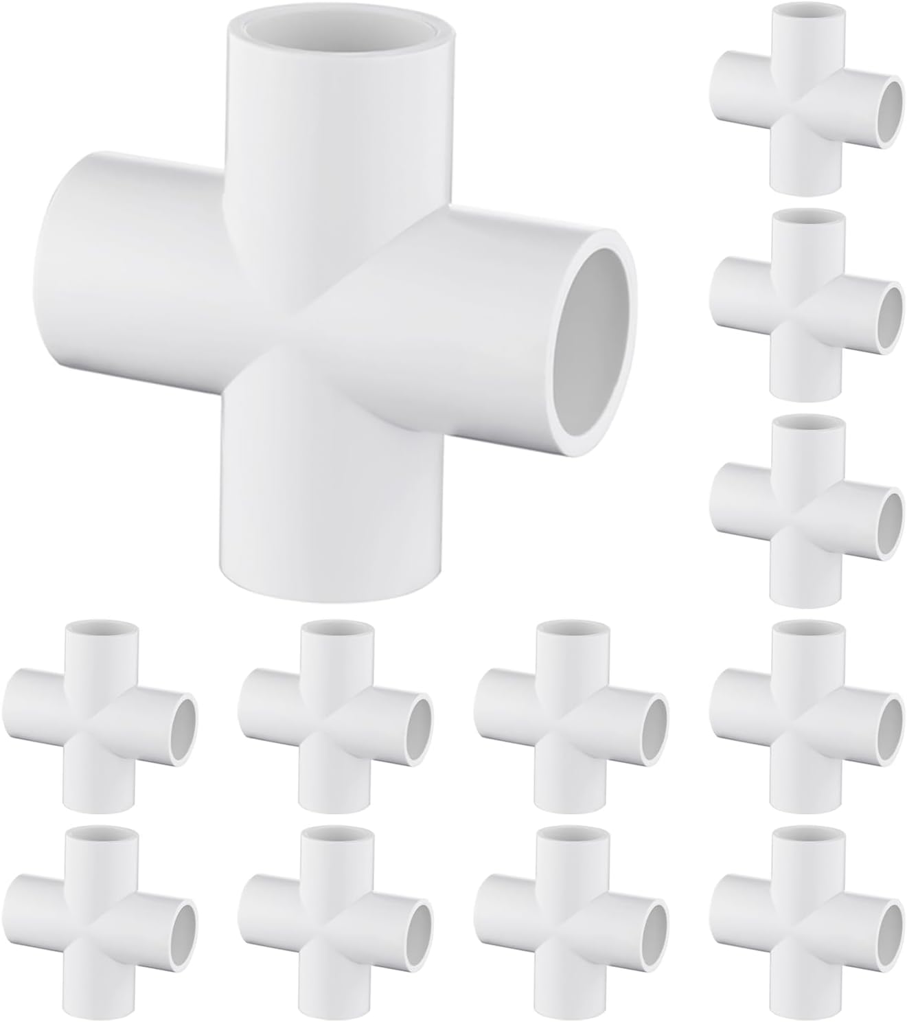 Amazon.com: SDTC Tech 4-Pack 1" Cross PVC Fitting 4 Way Furniture Grade ...