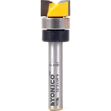 Yonico Router Bits Pattern Bit Flush Trim 3/4-Inch Diameter 1/4-Inch ...