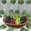Amazon.com: ginojex 4 Bunches Fake Grapes with 3 Strands Artificial ...