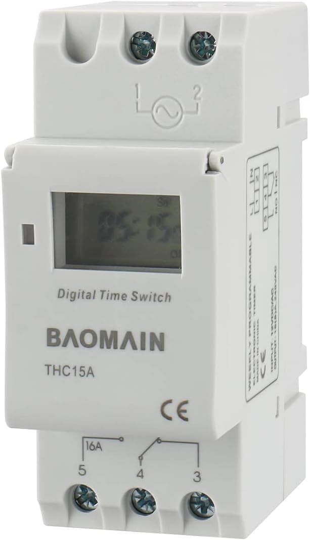 Amazon.com: Baomain THC15A DC/AC 12V Digital LCD Power Programmable Timer Switch Relay 16A Amp ...