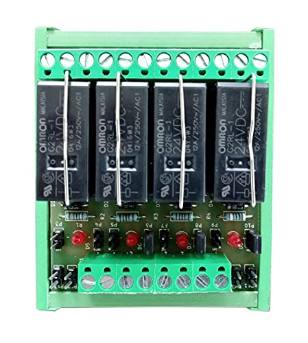 AUTORICH Relay Card OMRON 12Amp, 1 C/O 4 Channel,24V DC : Amazon.in ...