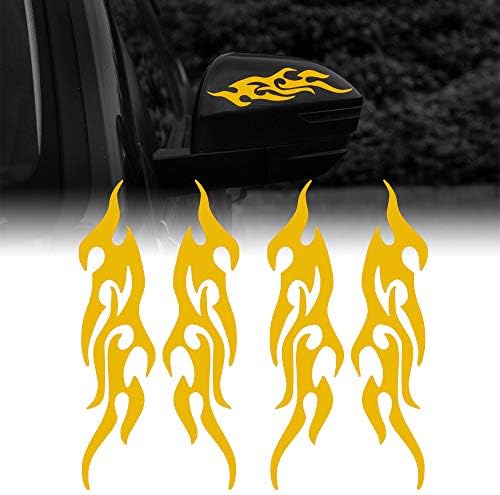 Amazon.com - TOMALL 4 Pcs 19cm Flame Reflective Sticker for Car Flame ...
