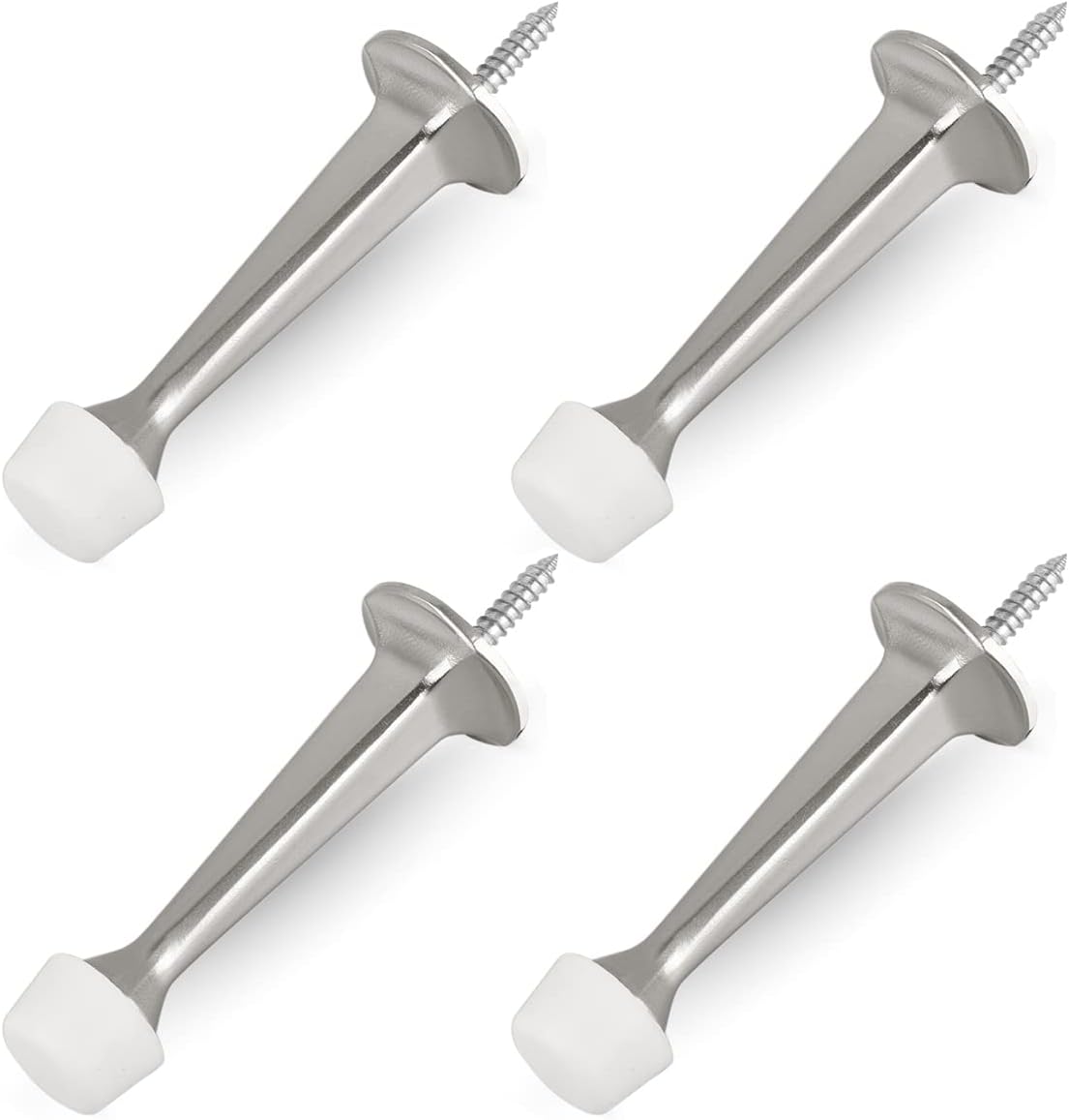 Amazon.com: HOMOTEK 4 Pack Heavy Duty Solid Rigid Door Stop with Soft ...