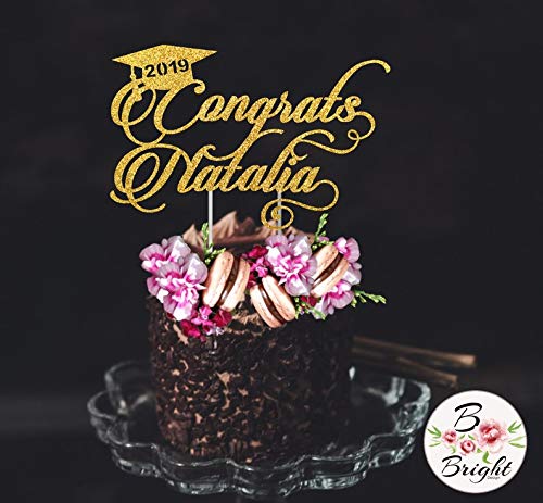 Personalized Graduation Cake Topper Congrats Name Cake Topper 2019 ...