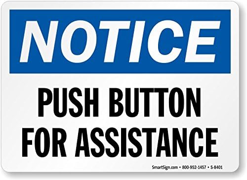 Amazon.com: Notice: Push Button For Assistance, Diamond Grade ...