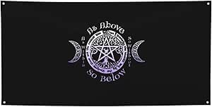 Amazon.com: Wiccan Pagan Witch Party Banner Happy Birthday Decorations ...