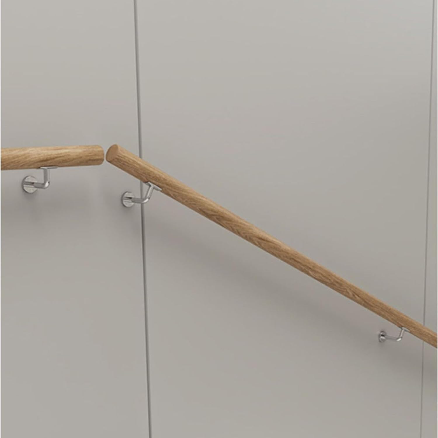 Round Wooden Handrail Non-Slip Wood Handrails for Indoor Stairs, Wall ...