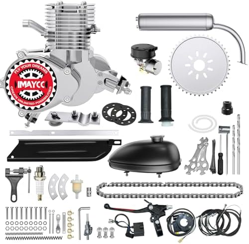 Amazon.com: IMAYCC 100cc Bicycle Engine Kit 2 Stroke Motorized Bike ...