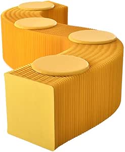Amazon.com: Folding Paper Stool Sofa Chair,Paper Accordion Folding ...