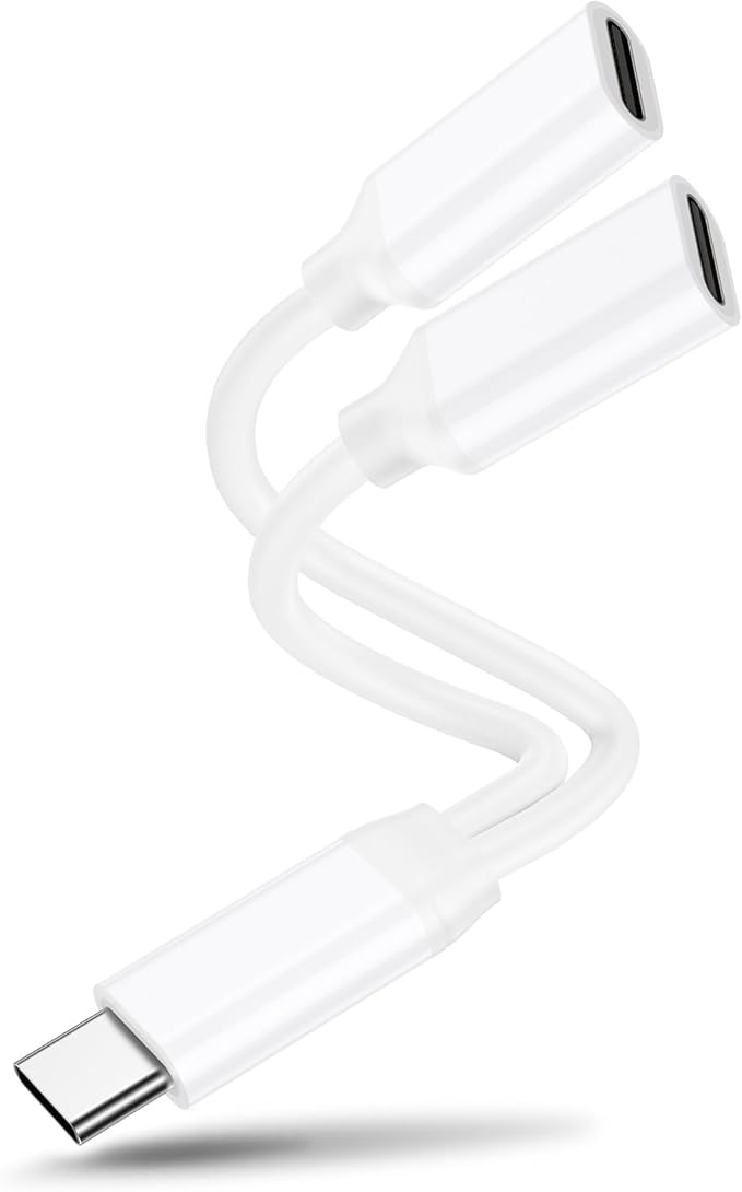 Amazon.com: Dual USB C Splitter USB C Headphone and Charger Adapter,2 ...