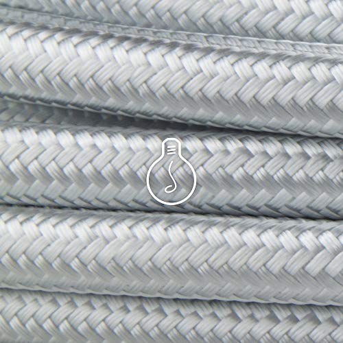 Amarcords – Textile Electrical Wire color SILVER, round, silk, 10 ...