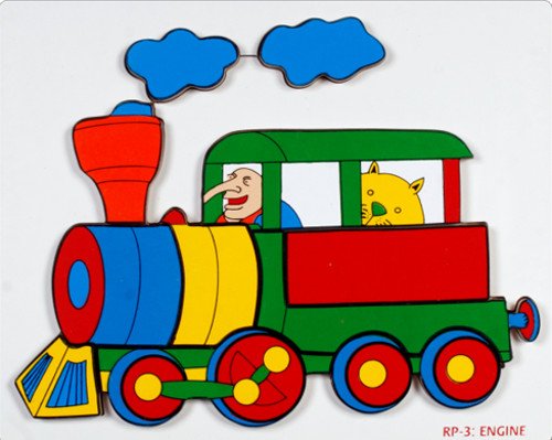 Little Genius Wood Raised Puzzle Engine (Multicolor) : Amazon.in: Toys ...