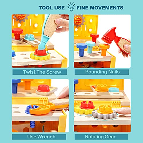 TOP BRIGHT Toddler Tool Set, Tool Kit Kids Toys for 2 3 4 Year Old Boys ...