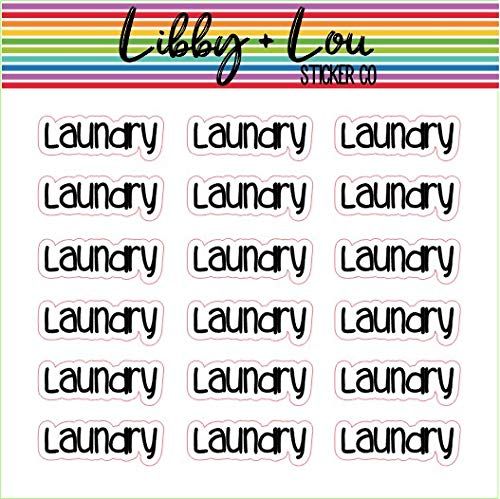 Amazon.com: Laundry Planner Stickers | Libby and Lou Sticker Co ...