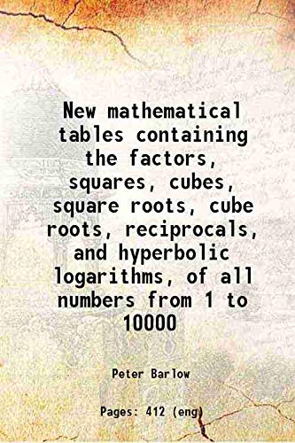 Amazon.in: Buy New mathematical tables containing the factors, squares ...