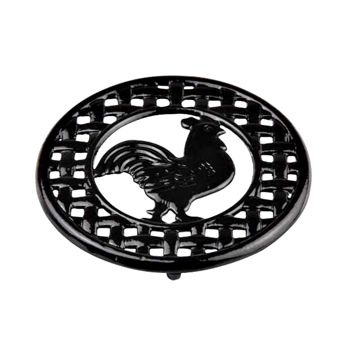 Amazon.com: Home Basics Cast Iron Rooster (Black) Trivet, 8" x 8" x .62 ...