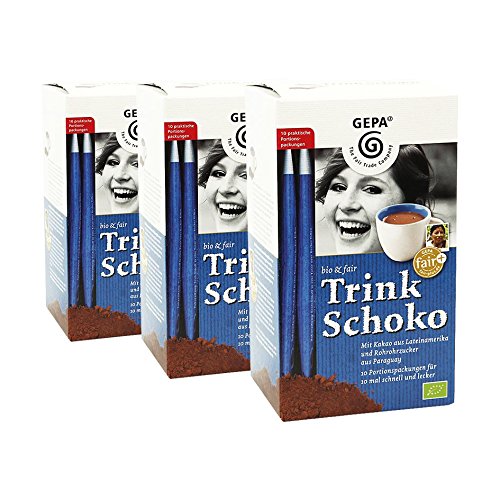 GEPA bio & fair Trink Schoko - Trinkschokoladen-Sticks, 10 x 25 g, 3er ...