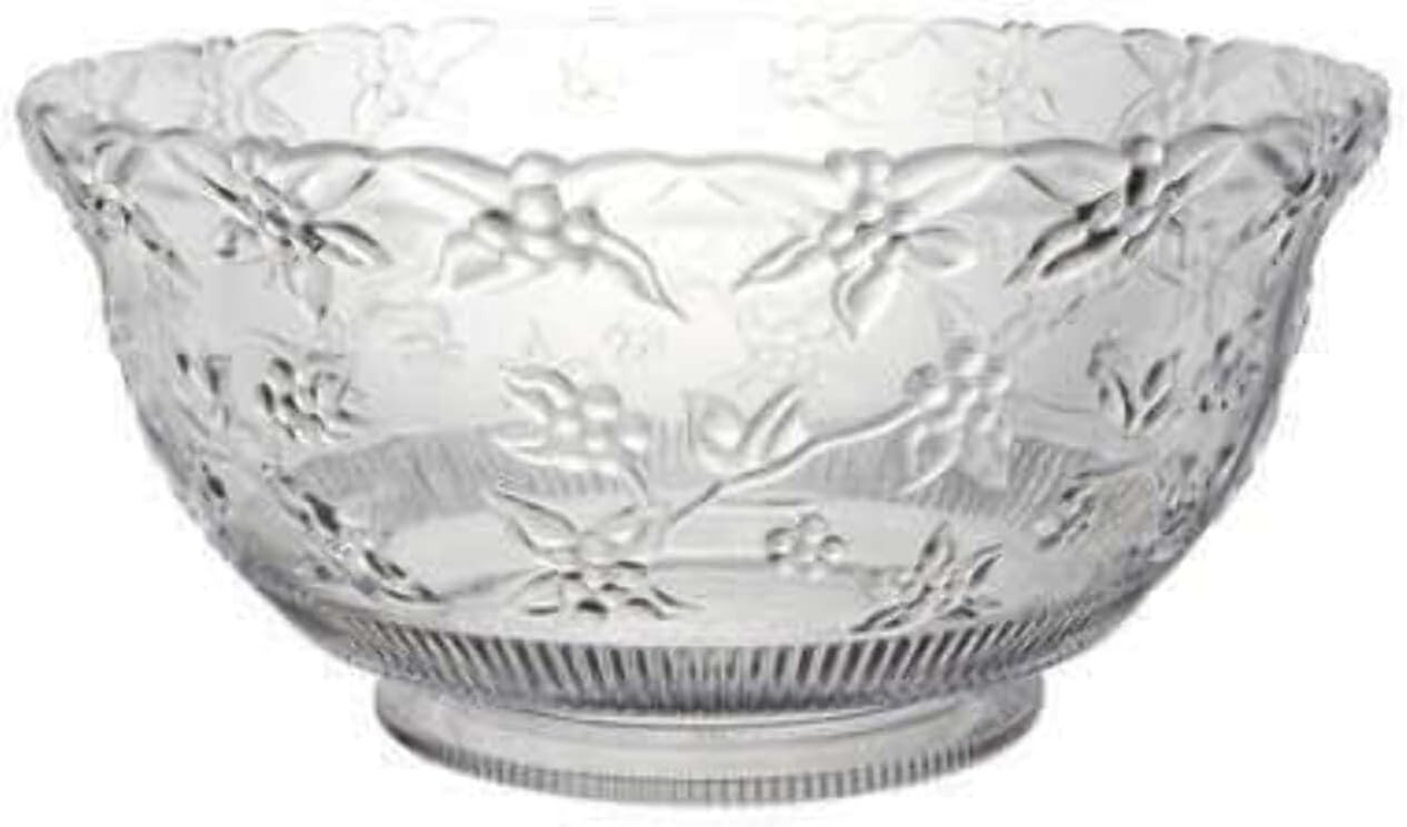 Amazon.com | 8 Quart Embossed Clear Punch Bowl: Punch Bowls
