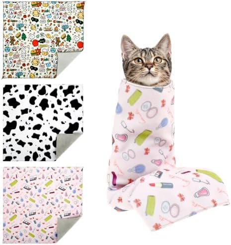 Amazon.com : bigjvbfv 3 Pcs Cat Grooming Wrap, Cat Restraints for ...