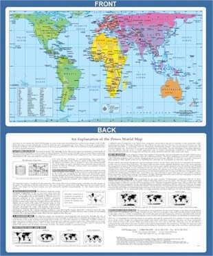 Peters Map 11x17 desktop laminated 2014: Arno Peters, ODTmaps.com ...