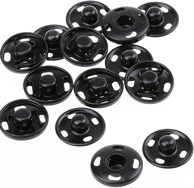 Dreamlover 10mm Black Snap Button Fastener Sew on Snap Buttons Press ...