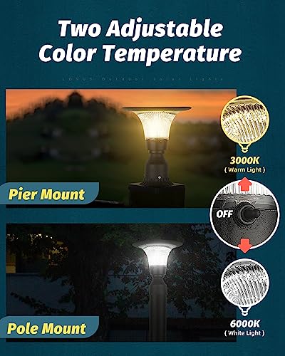 Snapklik.com : Lovus Solar Post Light - Dusk To Dawn Outdoor Post LED ...