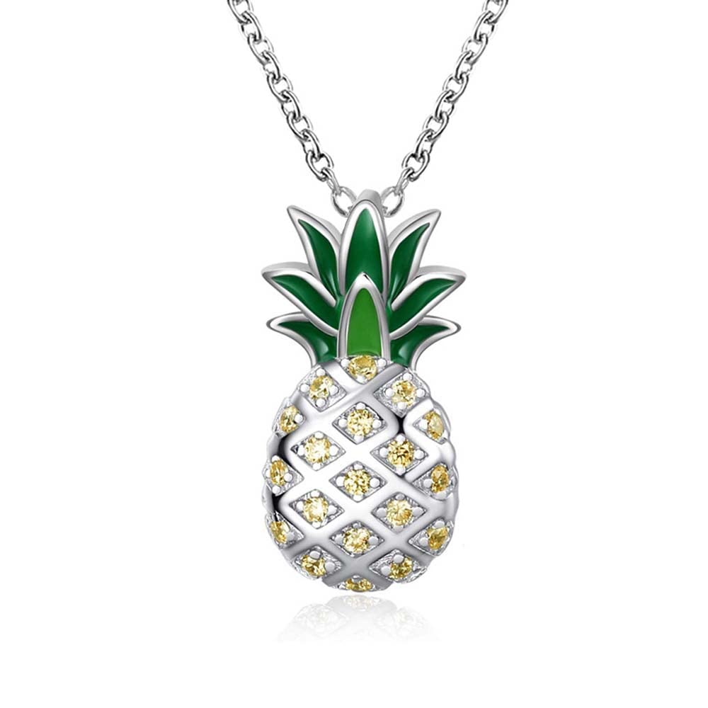 Pineapple Diamond Pendant Pineapple Necklace Gnoce.co.uk