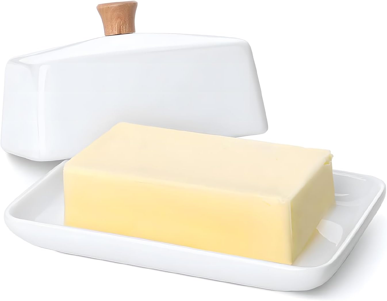 Amazon.com | ENERFLAT Butter Dish with Lid – Elegant Ceramic Butter ...