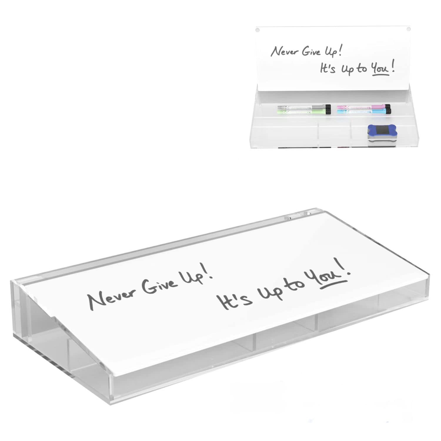 Snapklik.com : Hivillexun Small Acrylic Desktop Whiteboard Dry Erase ...