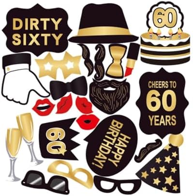BDSHUNBF 26 Pieces Photo Booth Props, Funny DIY Kit, Party Selfie Photo ...