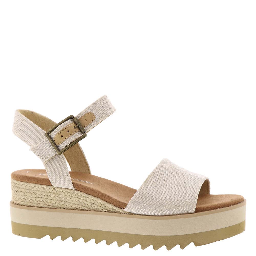 Snapklik.com : TOMS Diana Wide Natural Wide Width Yarn Dye 9 D