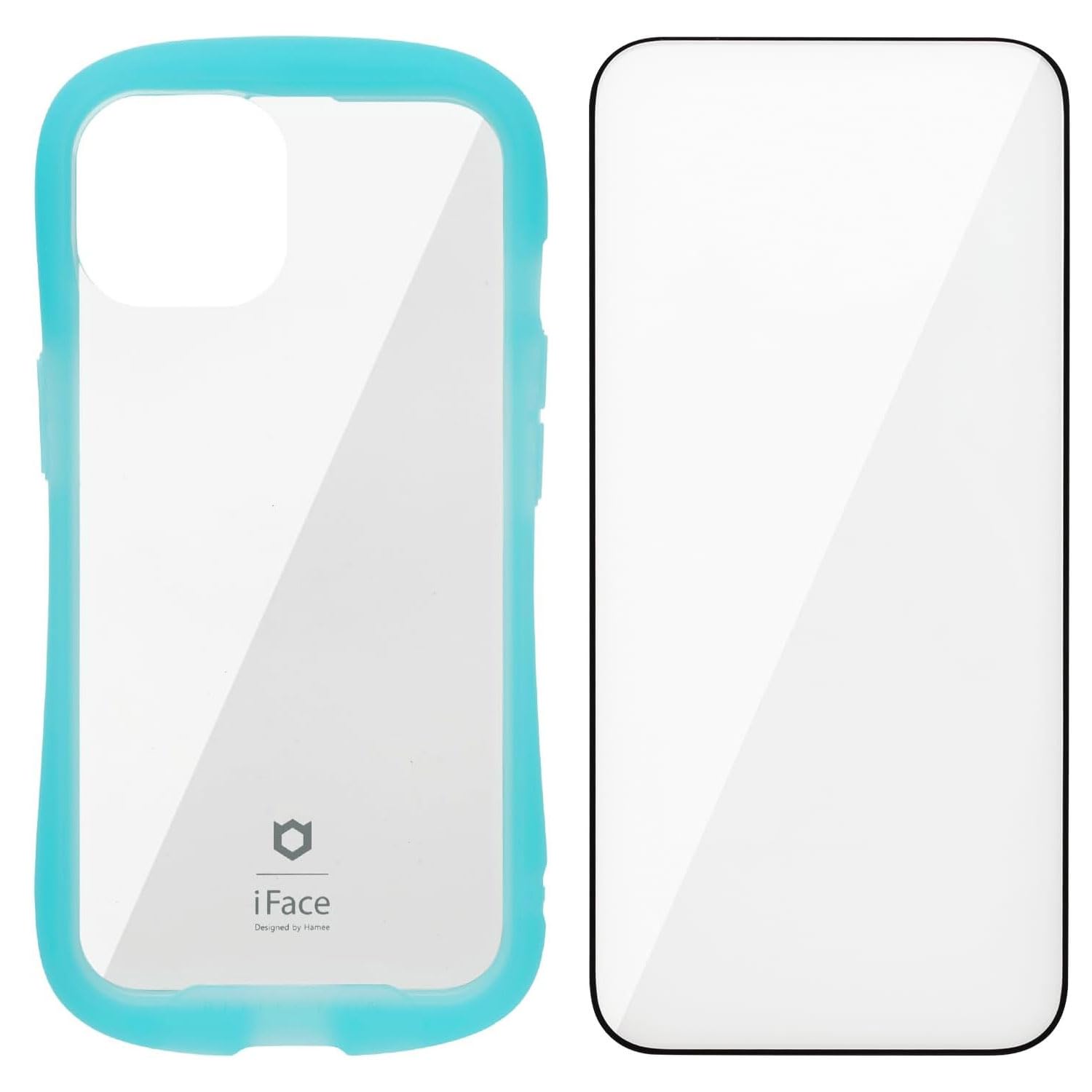 Amazon.co.jp: iFace Reflection Neo iPhone 15 Plus ケース クリア 強化ガラス (クリアブルー) ガラスフィルム 光沢 セット【アイフェイス ...