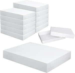 Chivertion 12 Pack Full Sheet Cake Box 26 x 18 x 4 Inch Non Window ...