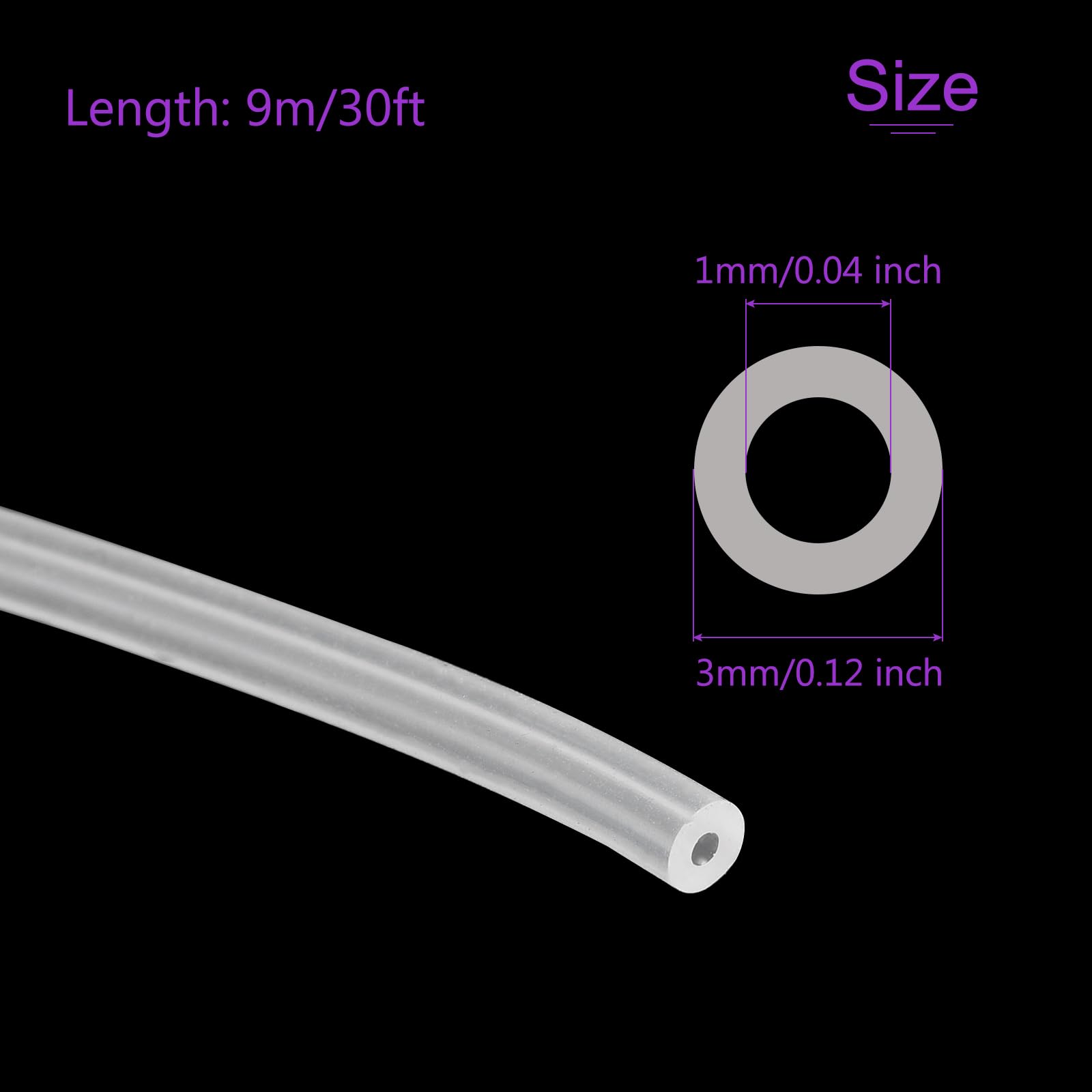 Snapklik.com : DMiotech Silicone Tubing Clear Plastic Tube, 1mm ID X 3mm