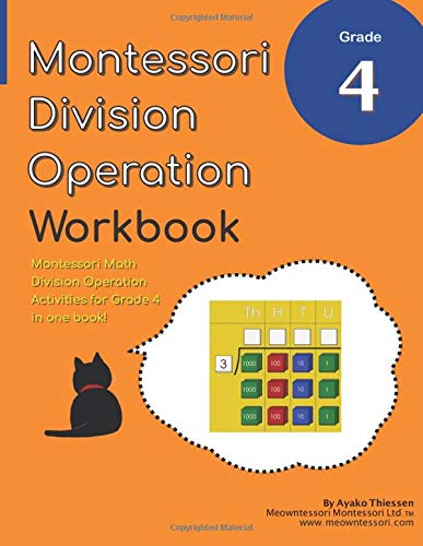 Buy Grade 4 Montessori Math Division Operation Workbook: Montessori ...