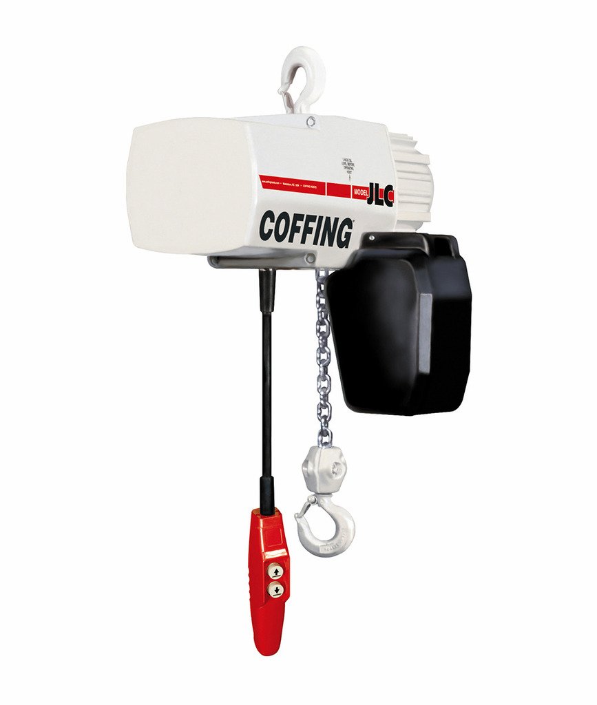 Coffing JLC 2 Ton Capacity Electric Chain Hoist, 15' Lift. Rigid Top ...