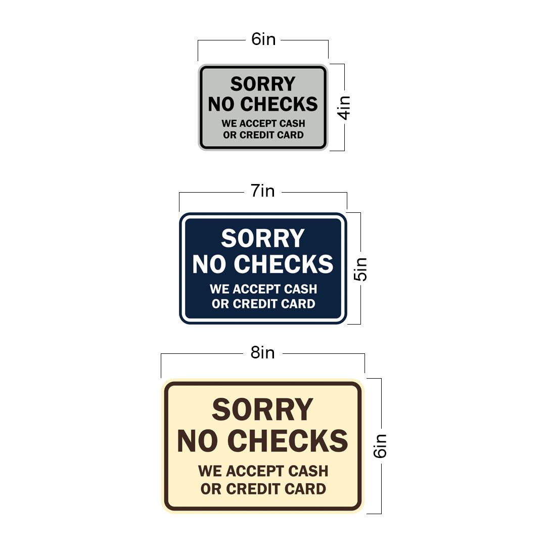 No Checks Accepted Sign