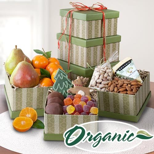 Amazon.com : Cascades Organic Fruit and Treats Christmas Tower ...