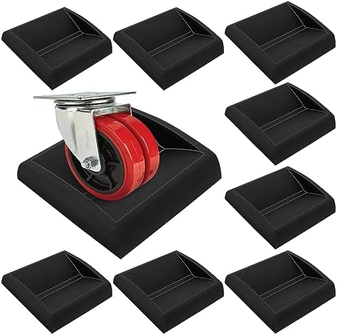 WELLGO Bed Stoppers & Furniture Cups 3"x3" 4Pack - Premium Silicone ...