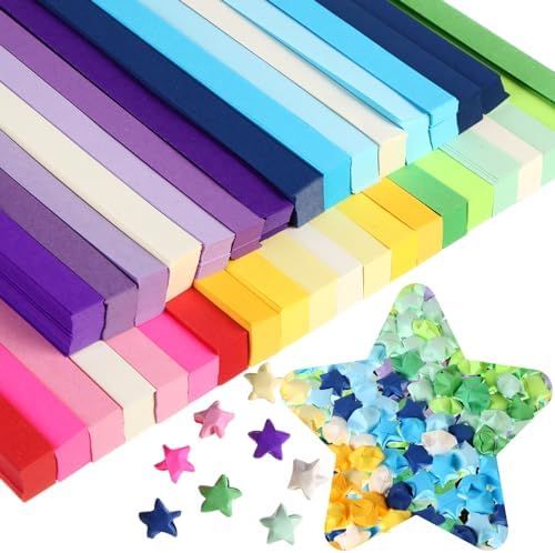 Amazon.com : Kosiz 5850 Sheets Origami Stars Paper Strips Lucky Star ...