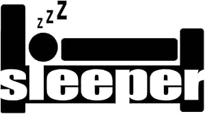 Amazon.com: Sleeper Vinyl Decal - Size: 6", Color: Black - Windows ...