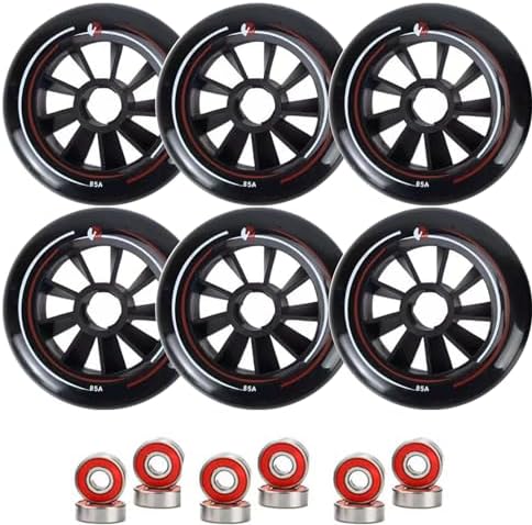 Amazon.com: GXBHSP 3-Pack 6-Pack Speed Skating Inline Wheels 90mm 100mm ...