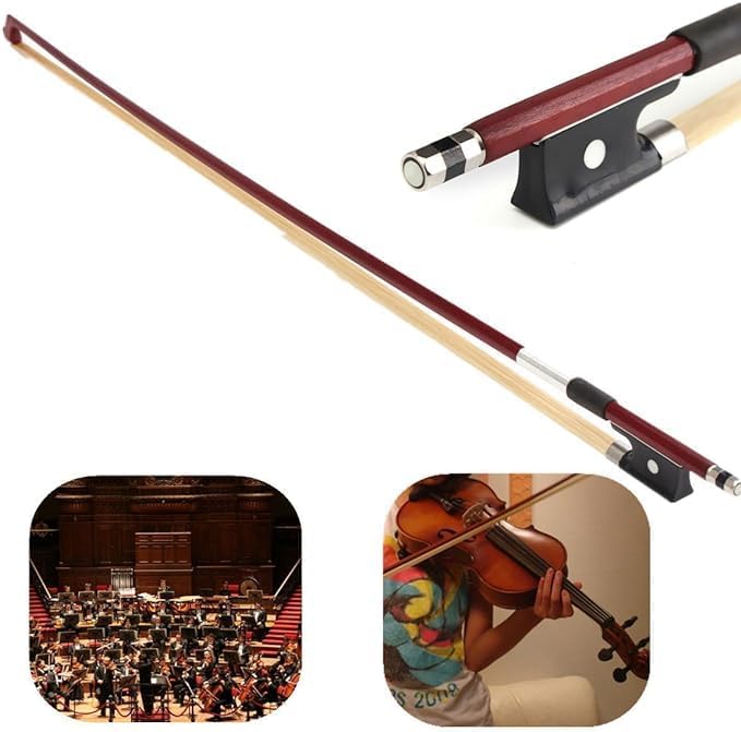 PERLMAN Ebony Violin Bow - Superior Violin Bow for Students (4/4 ...
