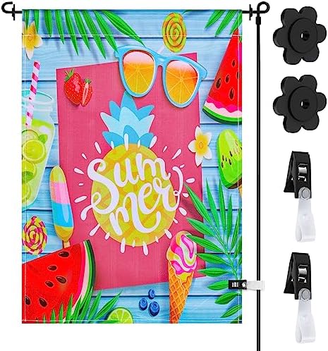Amazon.com: Watermelon Summer Garden Flags for Outside 12x18 Double ...
