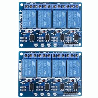 Bestgle 2 Packs 4 Channel DC 5V Relay Module with Optocoupler for Arduino UNO R3 MEGA R3 Project ...